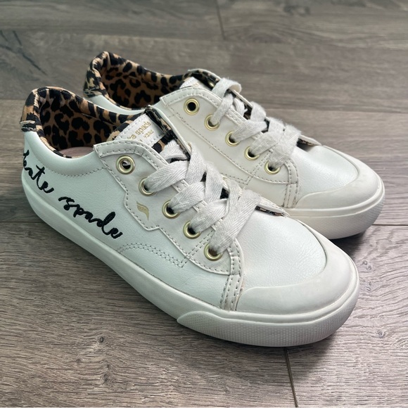 kate spade | Shoes | Keds X Kate Spade Crew Kick 75 White Leopard Print ...